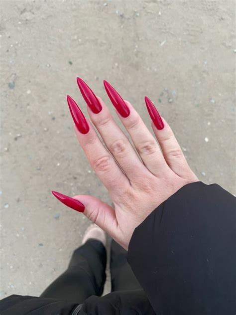 Slutty Long Red Nails