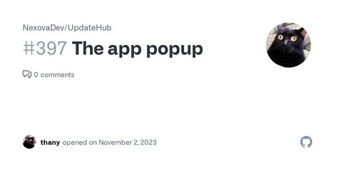 The App Popup · Issue 397 · Nexovadevupdatehub · Github