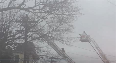 New Bedford Firefighters Battle Fire During Rainstorm On Church Street