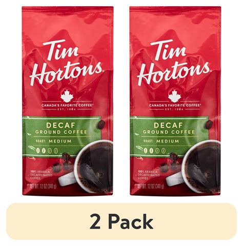 2 Pack Tim Hortons Decaf Ground Single Serve Coffee Pods 12ct