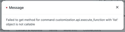 failed to get method for command my app api execute function with list