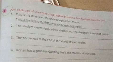 Join Each Pair Of Sentences Using Relative Studyx
