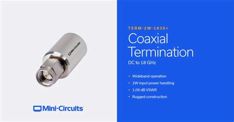 Mini Circuits Term 2w 183s Termination Absorbs Up To 2w Of Signal Power From Dc To 18 Ghz