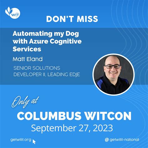 getwitit columbus on linkedin don t miss matt eland speaking at witcon