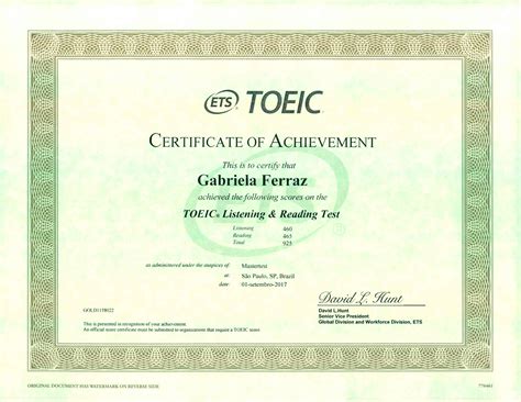 Certificado Toeic Toeic