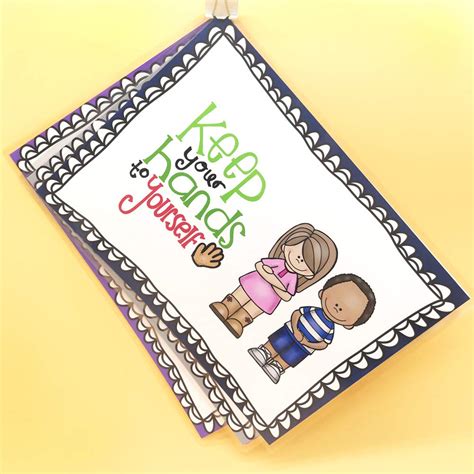 9pcs English Poster Classroom Rules A4 Big Cards Kindergarten Early