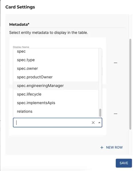 Displaying Entity Metadata Roadie