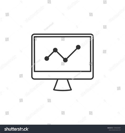 Analytics Chart Graph Line Icon Simple Stock Vector Royalty Free