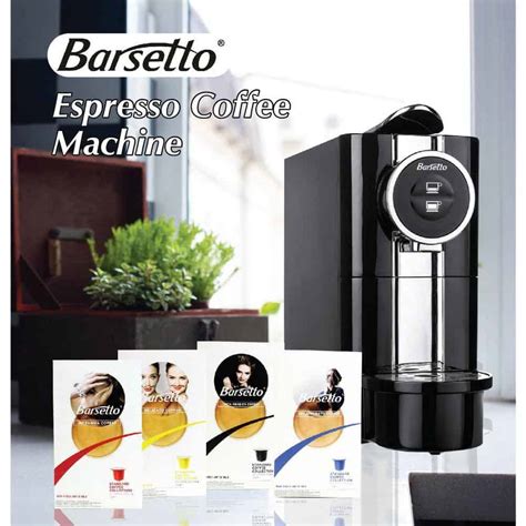 Barsetto Black Stainless Steel Single Serve Espresso Machine 1 Cup