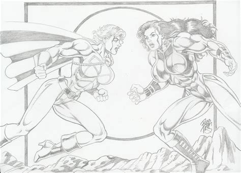 Powergirl Vs She Hulk By Robb Phipps By Zefly88 On Deviantart