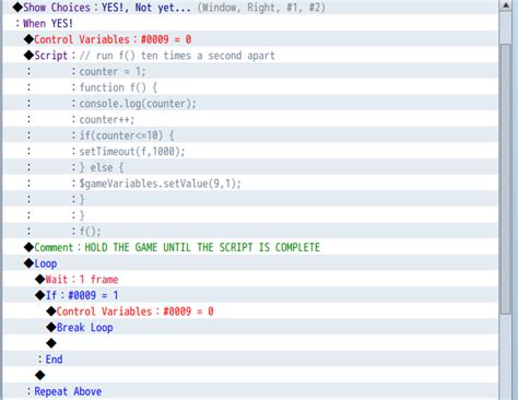 mz wait for script to complete rpg maker forums