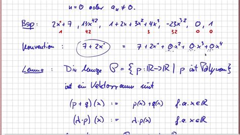 Lineare Algebra Vektorräume Die Polynome Sind Ein Vektorraum La06