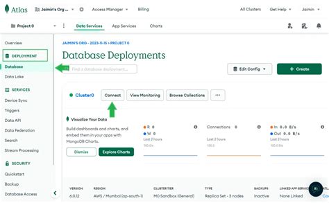 how to connect mongodb atlas cluster from an application geeksforgeeks