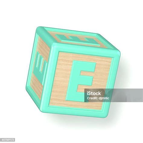 편지 E 나무 알파벳 블록 글꼴 회전 3d 3차원 형태에 대한 스톡 사진 및 기타 이미지 3차원 형태 개념 개념과 주제