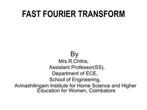 Computing Dft Using Matrix Method Pdf