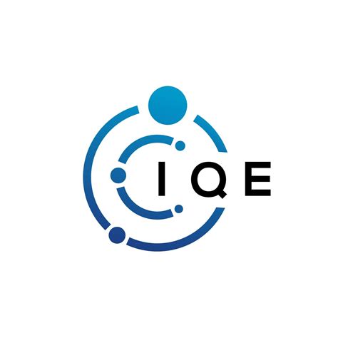 Iqe Letter Technology Logo Design On White Background Iqe Creative