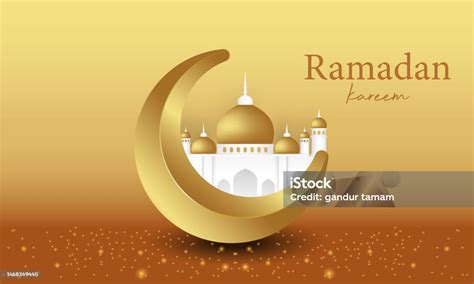 라마단 카림 배경 디자인 인사말 카드 배너 포스터 벡터 그림입니다 0명에 대한 스톡 벡터 아트 및 기타 이미지 0명 3차원 형태 Ramadan Kareem Istock