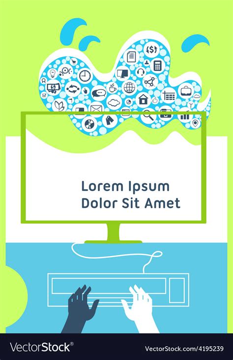 cloud computing mobile device application network vector image