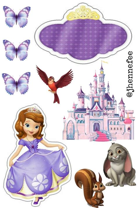 Plaquinha De Bolo Princesa Sofia Princess Cake Toppers Princess Sofia Birthday Sofia The