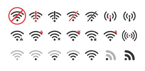 Premium Vector Wifi Icon Set Connection Level Mobile Phone Ui Elements Wireless Internet