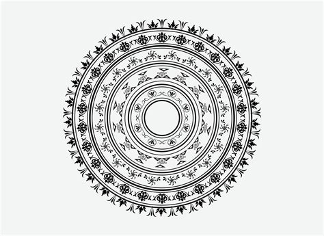 Vector Border Mandala Design Art 16123901 Vector Art At Vecteezy