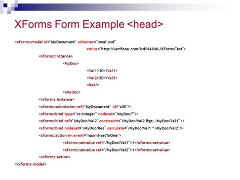 Xml Xforms Motivation Html Forms Deliver The Interactive