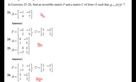 solved in exercises 23 26 find an invertible matrix p and a