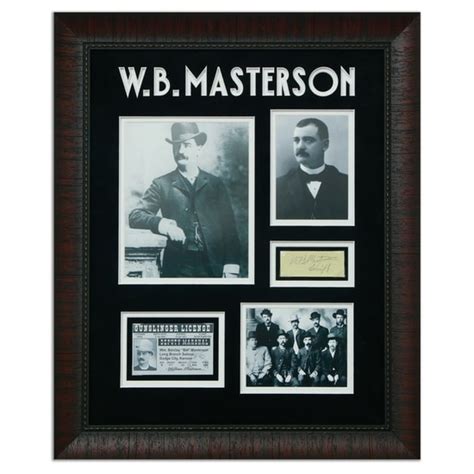 Bartholomew William Barclay Bat Masterson Signed Document Cut In