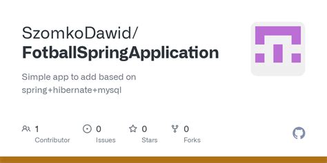 Github Szomkodawidfotballspringapplication Simple App To Add Based On Springhibernatemysql