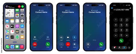 Iphone Call Phone App Ui Screen Vector Design Featuring Calling