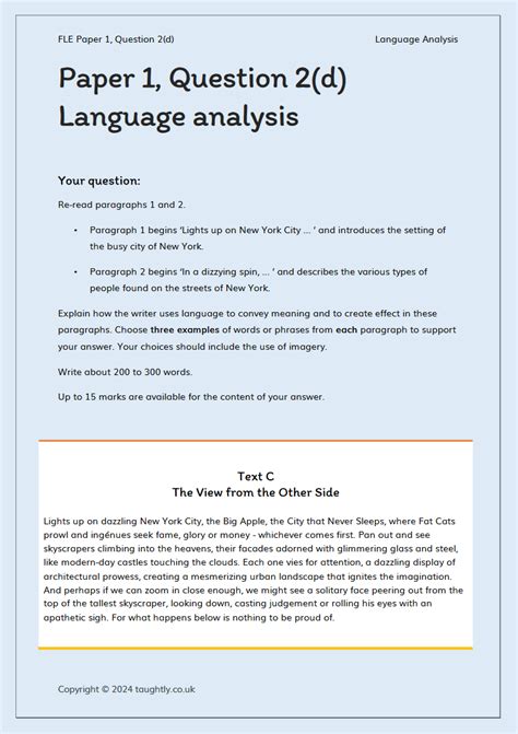 Improving Language Analysis For First Language English Paper 1