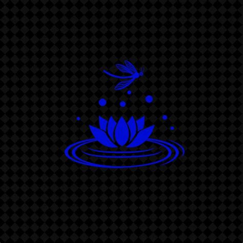 Premium Psd Elegant Lily Pad Logo With Decorative Water Droplets And