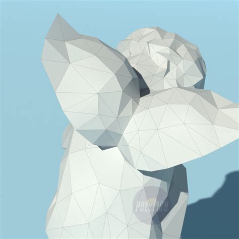 Diy Sleeping Cupid 3d Model Template Papercraft Pdf Inspire Uplift