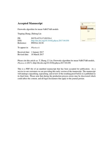 Cvar Pdf Genetic Algorithm Mathematical Optimization