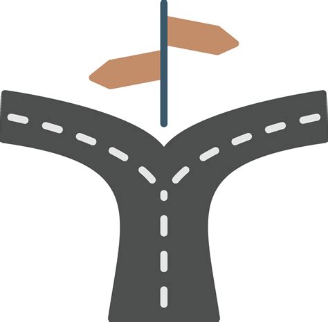 Road Split Vector Icon 30376940 Vector Art At Vecteezy