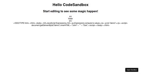 Testing Codesandbox