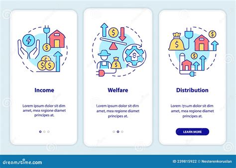 Impact Of Rural Electrification Onboarding Mobile App Screen Stock Vector Illustration Of