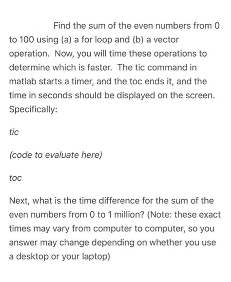 Solved Find The Sum Of The Even Numbers From O To Using Chegg