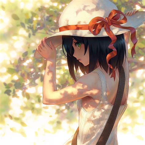 Anime Anime Girls Cheveux Noirs Cheveux Courts Téléphone Gare