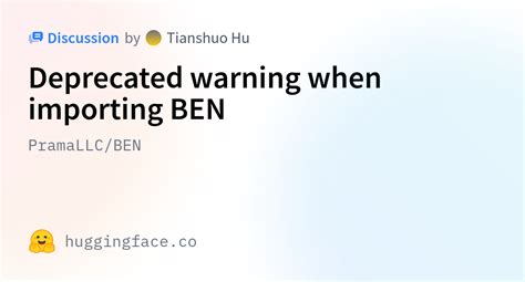 PramaLLC BEN Deprecated Warning When Importing BEN
