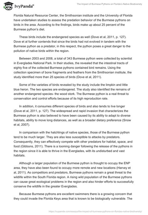 The Impact Of Burmese Pythons On Floridas Native Biodiversity 833