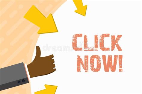 Word Writing Text Click Now Business Concept For By Pressing Button On Control Device