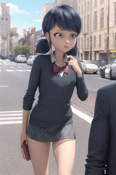 Ai Art Marinette Schoolgirl By Angel Osvaldo Romero Duarte Pixai