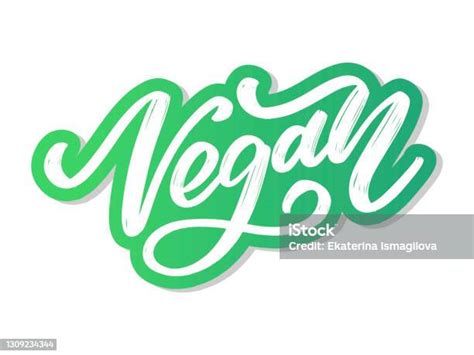 벡터 일러스트레이션 식품 디자인 레스토랑 카페 메뉴를 위한 필기 글자 레이블 로고 배지 스티커 또는 아이콘에 대한 벡터 요소입니다 서예 및 인쇄 컬렉션 비건 메뉴 0명에