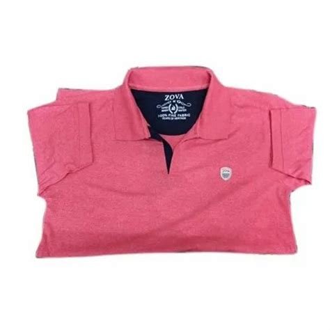 Polo Neck Half Sleeve Mens Plain Poly Cotton T Shirts Size S 3xl At