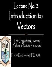 Lecture Number Introduction To Vectors Pdf Lecture No Introduction To Vectors