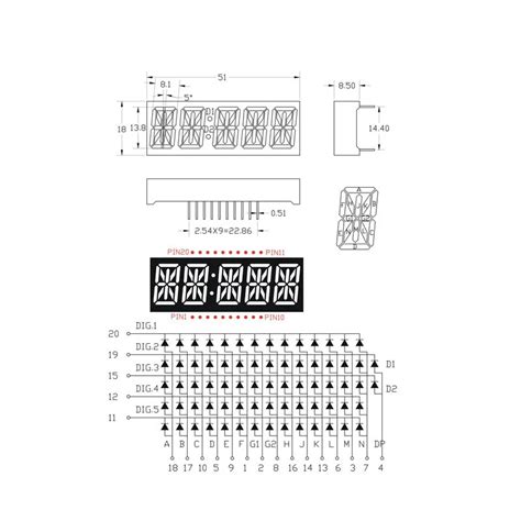 led alphabetic display module 5 digit 14 segment buy led display module 5 digit 14 segment 5