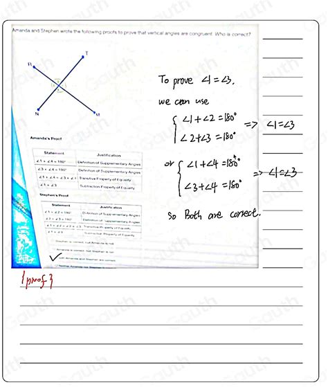 Solved Amanda And Stephen Wrote The Following Proofs To Prove That
