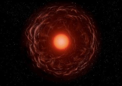 Esa Artists Impression Of A Red Giant Star Ejecting Matter