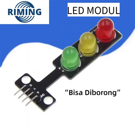 Jual Modul Led Lampu Lalu Lintas Traffic Light Modul 5v 8mm R Y G Arduino Shopee Indonesia